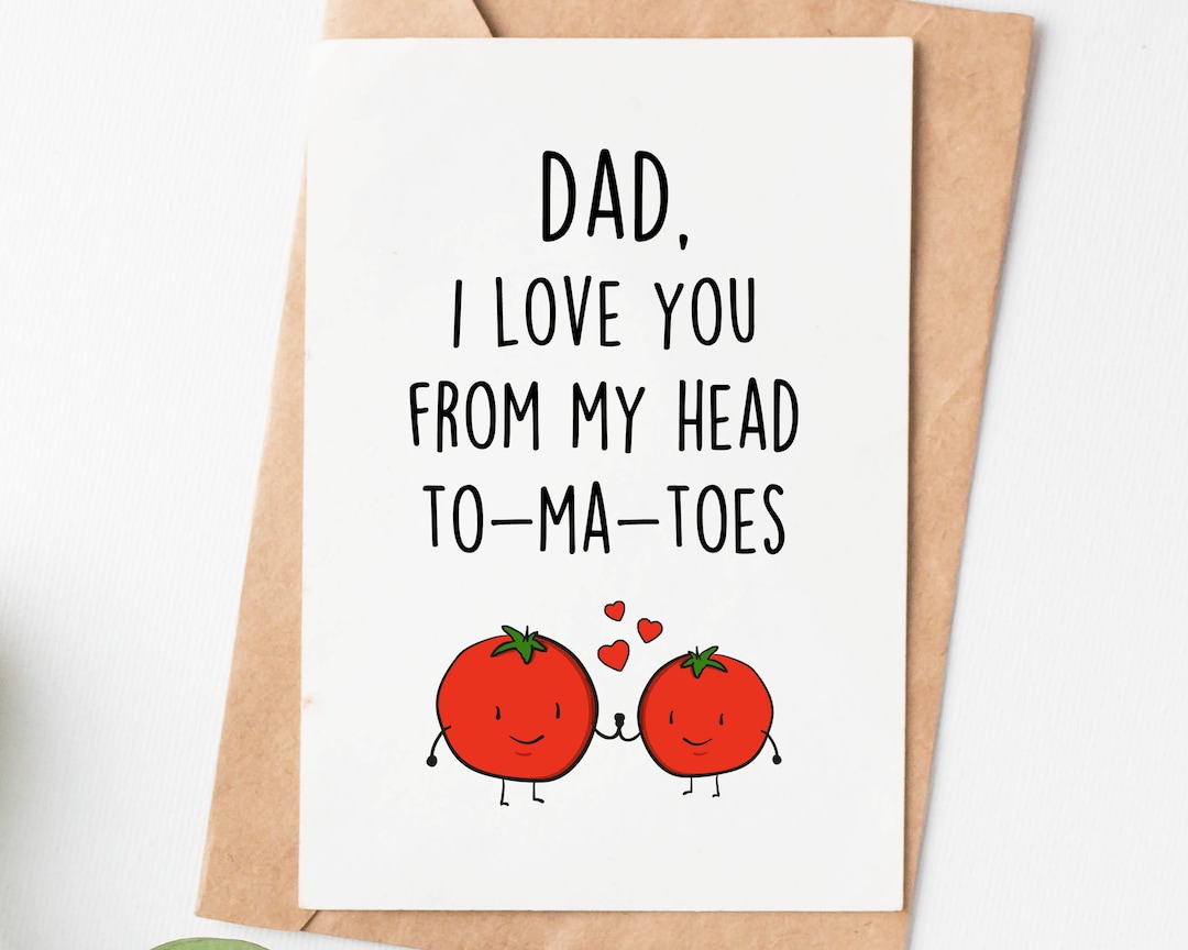 I Love You Dad Card, Pun Fathers Day Card, Funny Dad Birthday Card ...