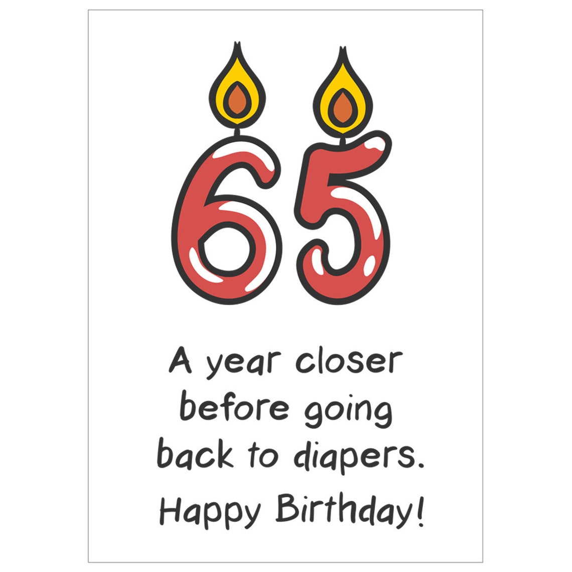 65th Birthday Card Funny 65th Birthday Gifts for Women Men - Etsy