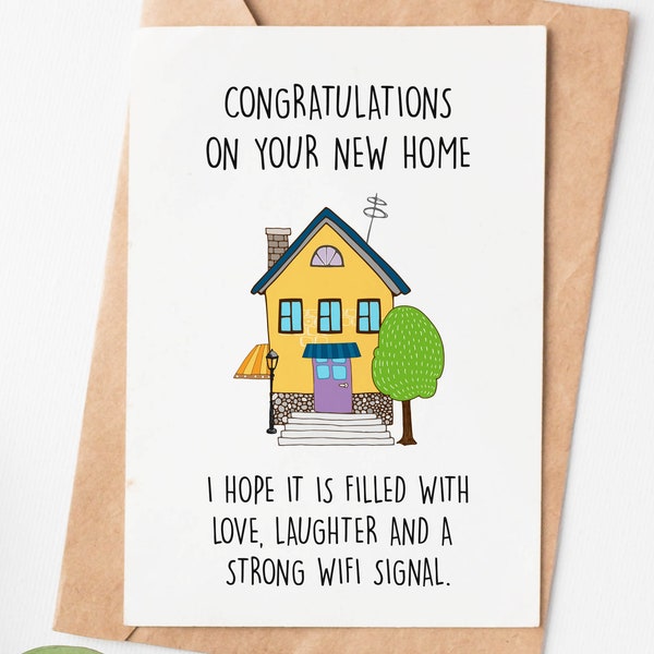 Funny New Home Card - Etsy