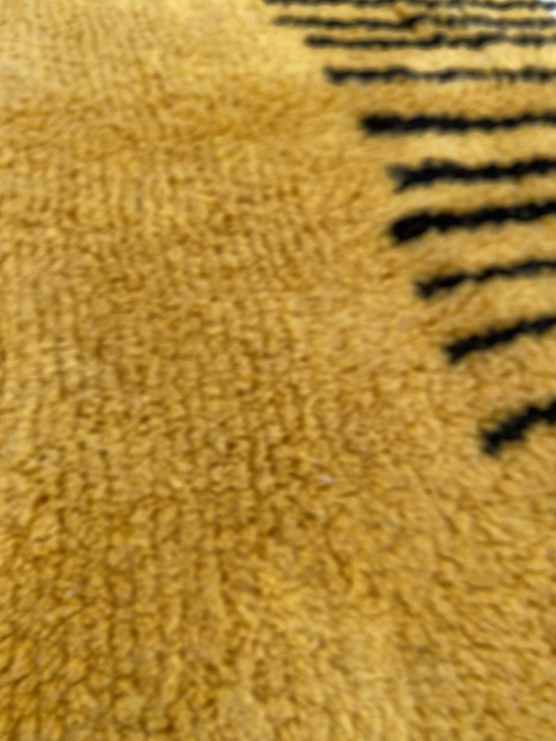 Dark Yellow Black White Floor Boho Chic Rug Handmade Carpet - Etsy