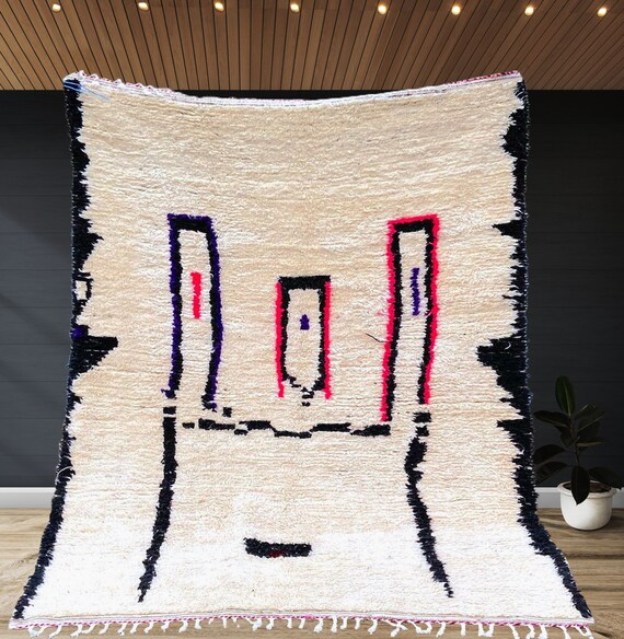 4x6 5x8 and 8x10 Rugs Abstract Castle Design Rug Handmade | Etsy