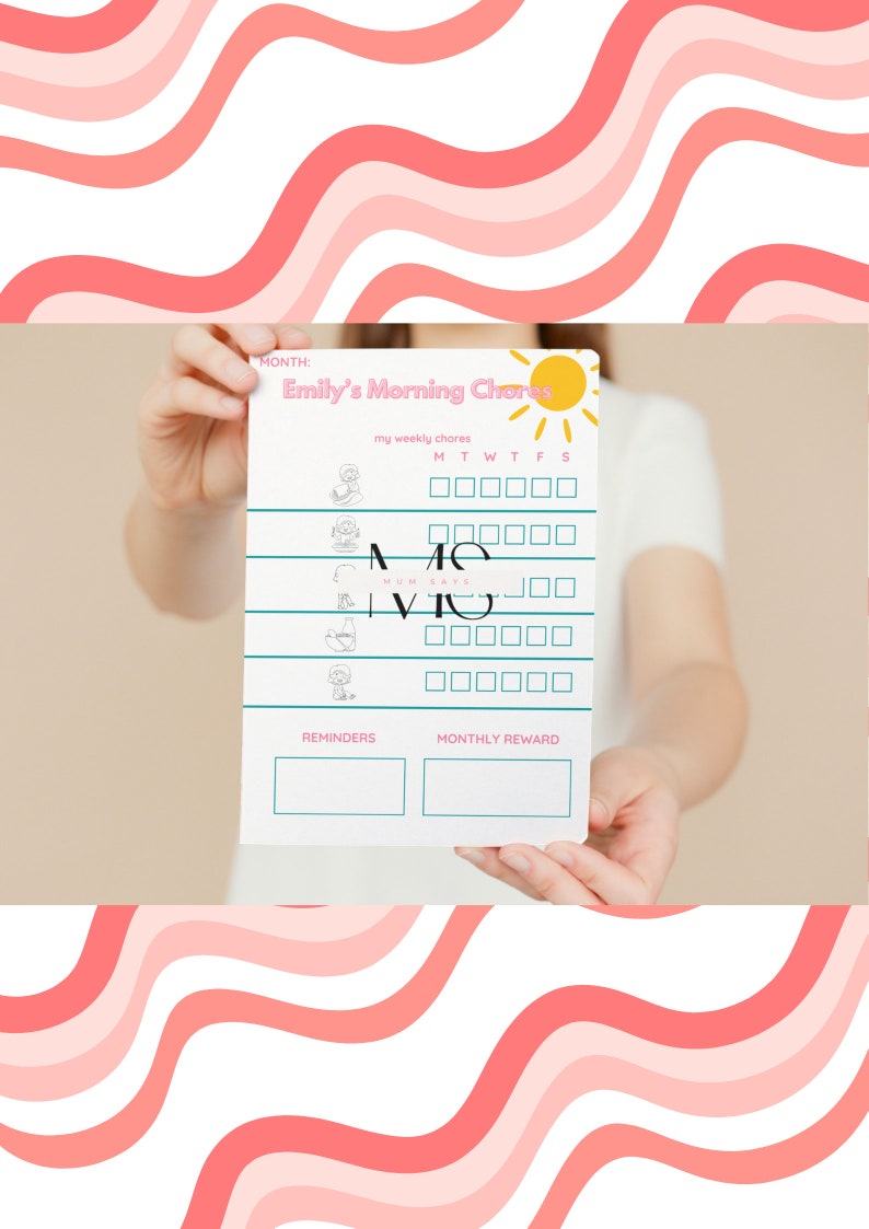 Personalised Morning Routine Chart for Children With Pictures, Chore ...