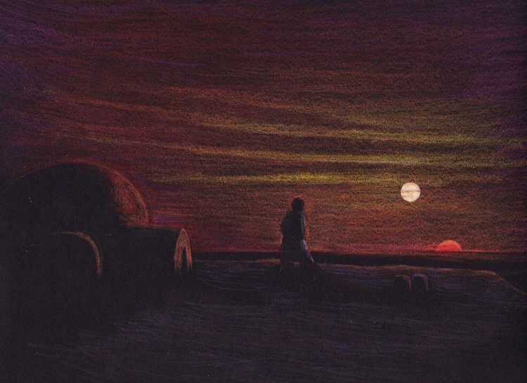 Binary Sunset Luke Skywalker Star Wars Inspirierter - Etsy.de