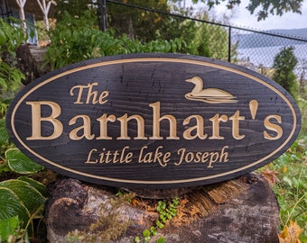 Double Sided or Single Sided Carved Wood Address Sign, Exterior Family ...