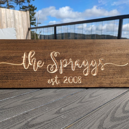 Personalized Rustic Sign Engraved Wood Sign Rustic Decor | Etsy