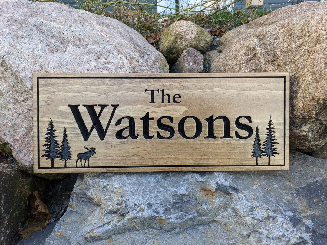Forest Theme Name Sign for Homes or Cottages - Etsy