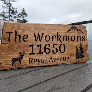 Personalized Rustic Trailer Carved Outdoor Sign With Camper and Trees ...