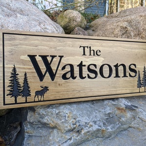Forest Theme Name Sign for Homes or Cottages - Etsy