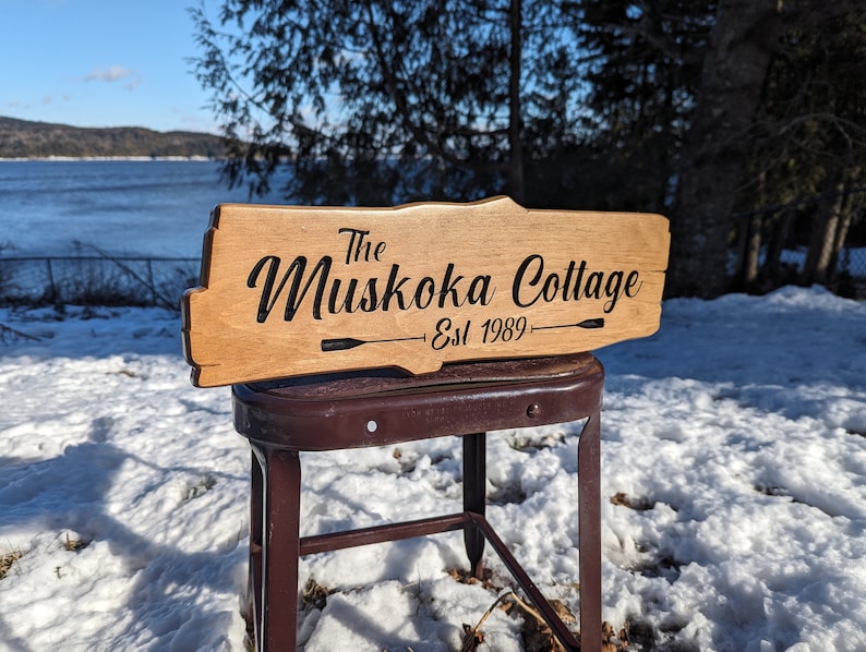 Personalized Carved Wood Sign: Rustic Cabin, Home, or Business - Etsy ...