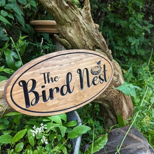 Custom Wood Signs, Bird & Bird's Nest, Outdoor Wooden Sign ...