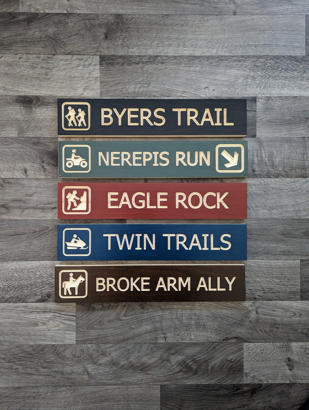Personalized Carved Wood Trail Sign: Custom Cabin Decor - Etsy