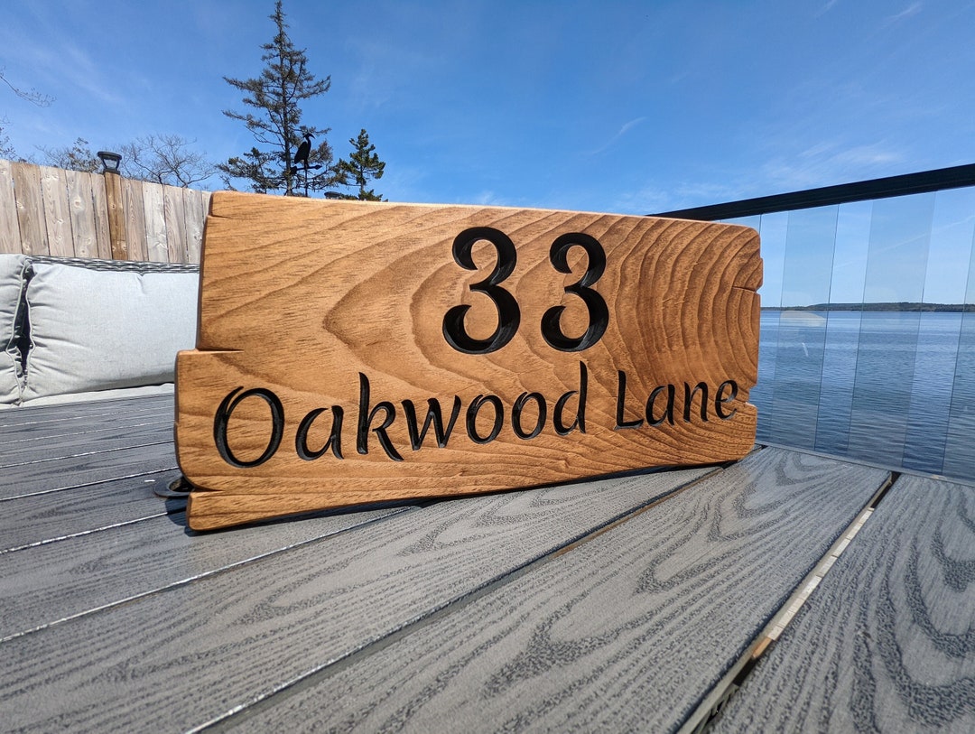 Personalized Rustic Carved Wood Address Sign: Cabin, Home, Ranch - Etsy