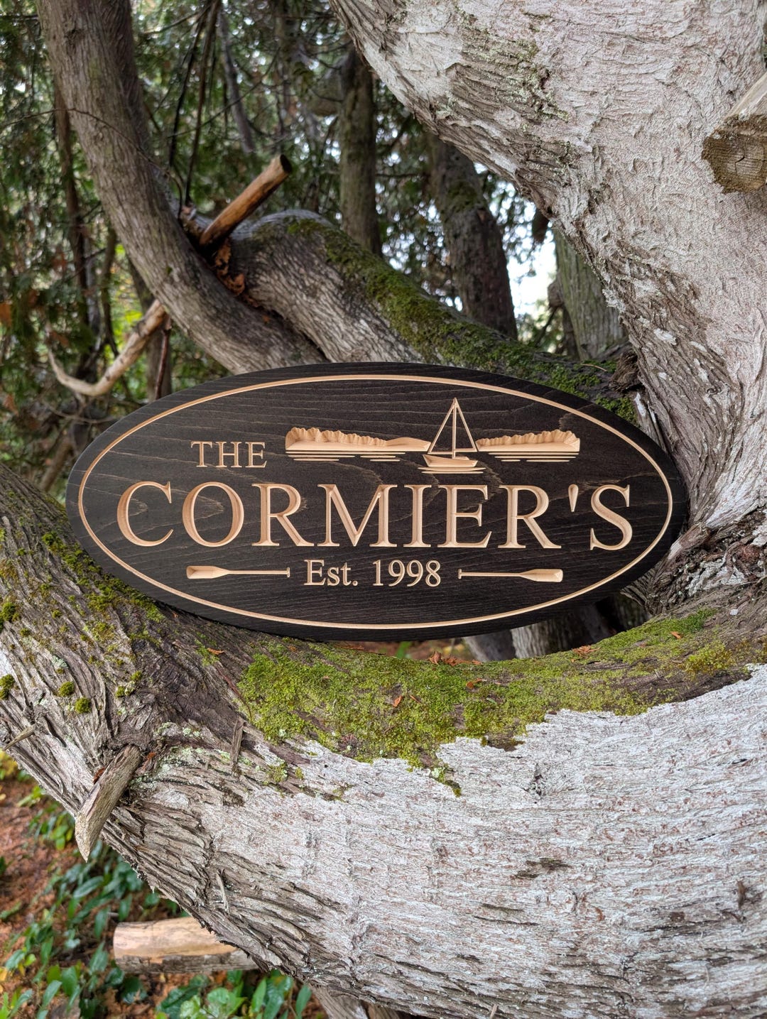 Custom Carved Wood Sailboat Sign, Personalized Outdoor Sign - Etsy