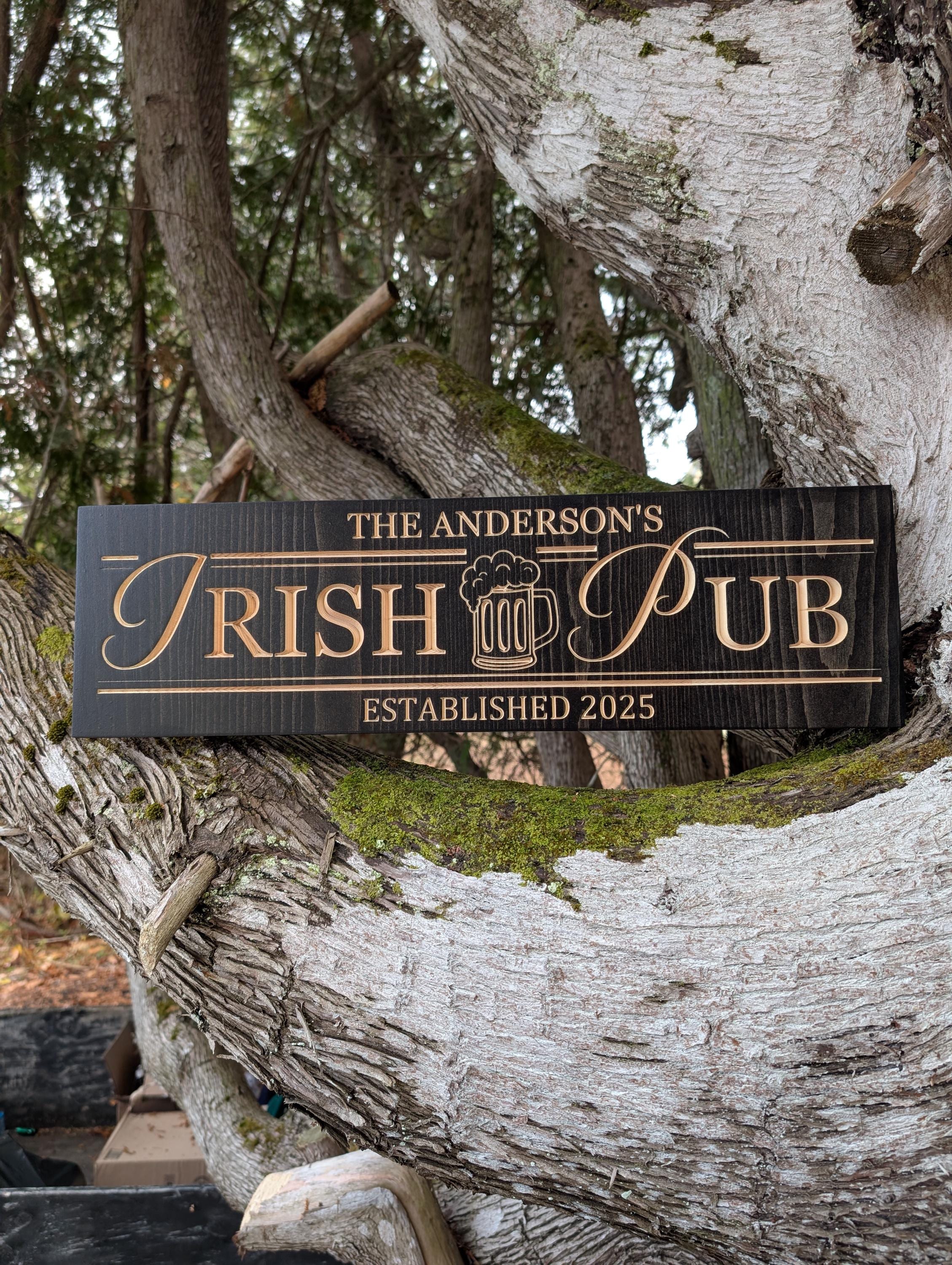 Personalized Pub Sign – Custom Carved Wooden Bar Sign - Etsy
