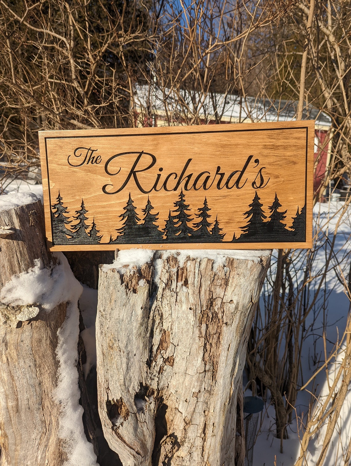 Forest Family Name Sign for Homes or Cottages | Etsy