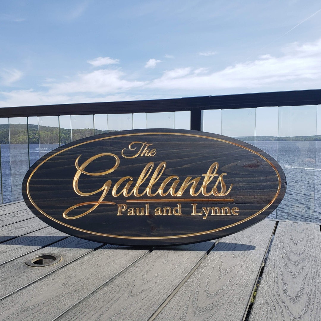 Custom Engraved Wood Address Sign | Rustic Cottage Welcome Decor - Etsy