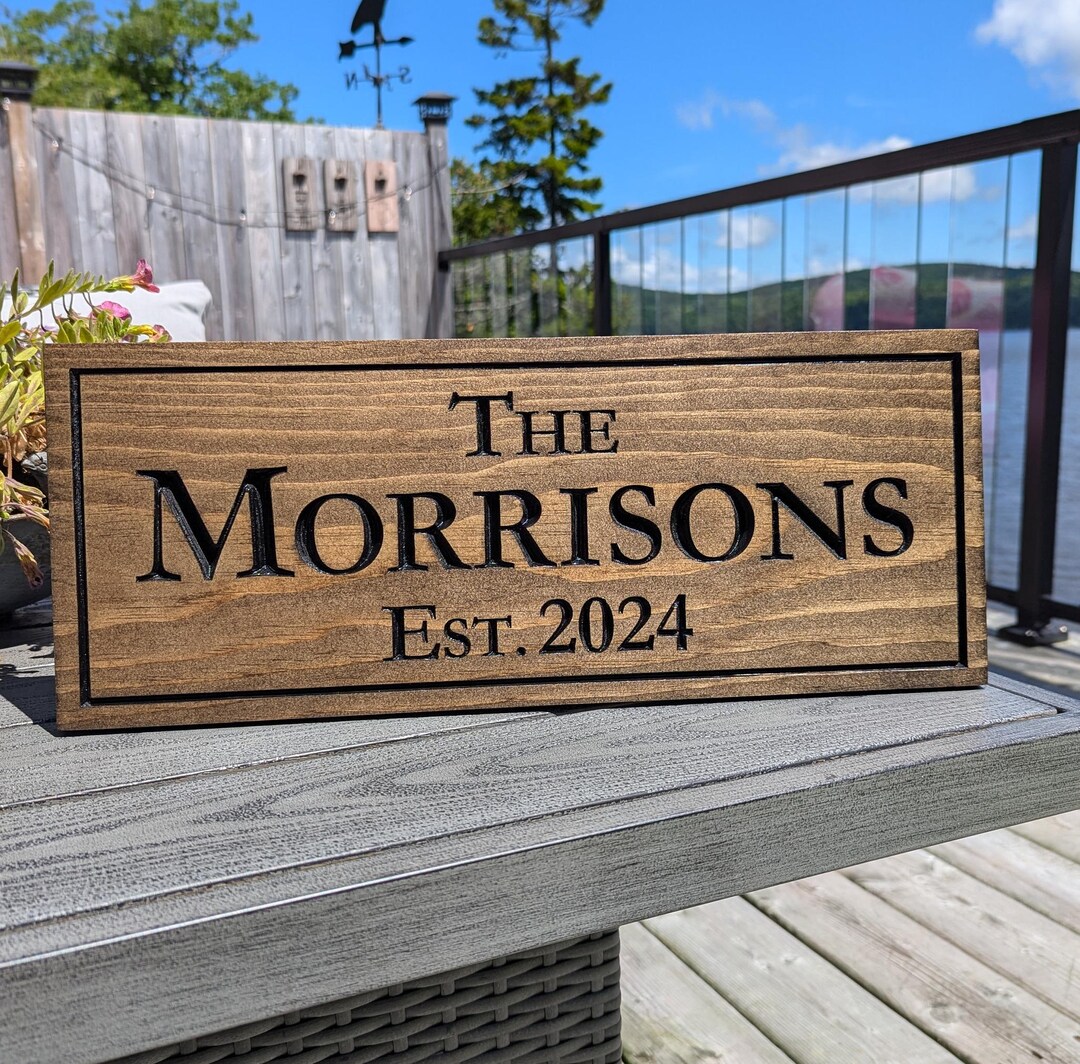 Wooden Engraved Name Sign for Homes or Cottages - Etsy