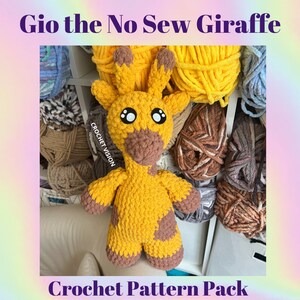 Gio the No Sew Giraffe Crochet Pattern Pack - Etsy