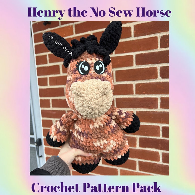 Henry the No Sew Horse Crochet Pattern Pack - Etsy