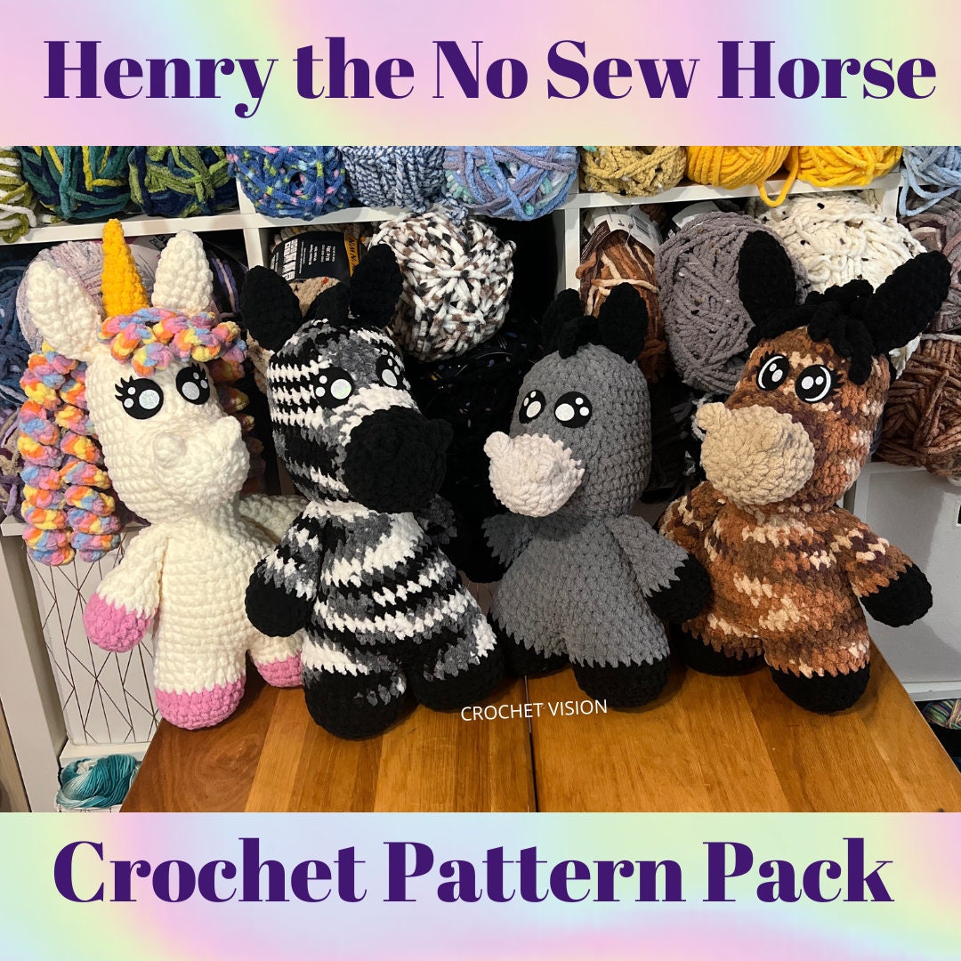 Henry the No Sew Horse Crochet Pattern Pack - Etsy