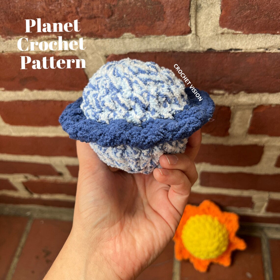 No Sew Space Crochet Pattern Pack Sun Moon Star Planet - Etsy