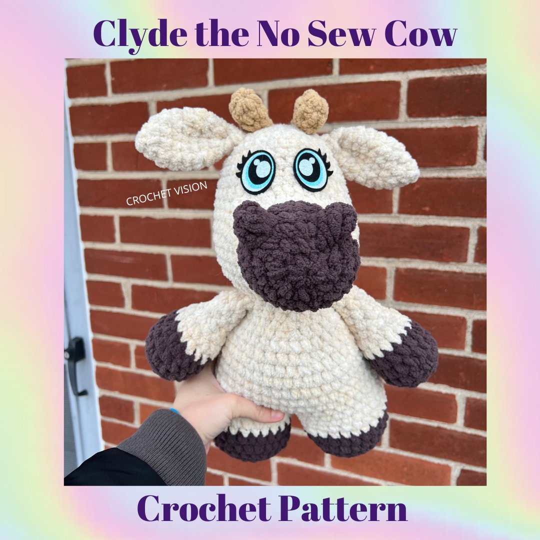 Clyde the No Sew Cow Crochet Pattern - Etsy