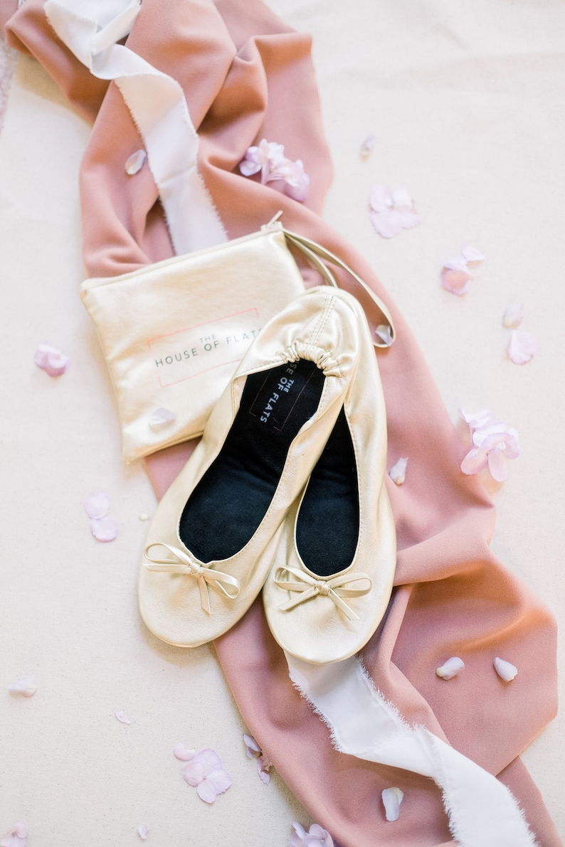Foldable Ballet Flats Bridesmaids Bridesmaid Gift - Etsy