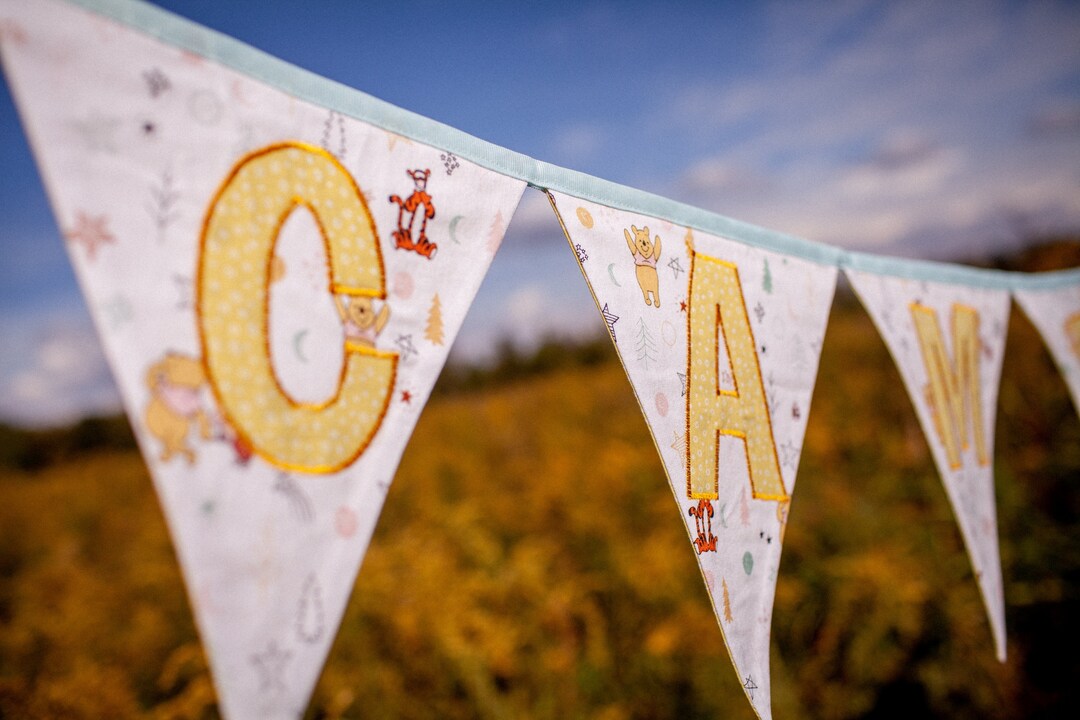 Winnie the Pooh Banner: Personalized Baby Bunting - Etsy