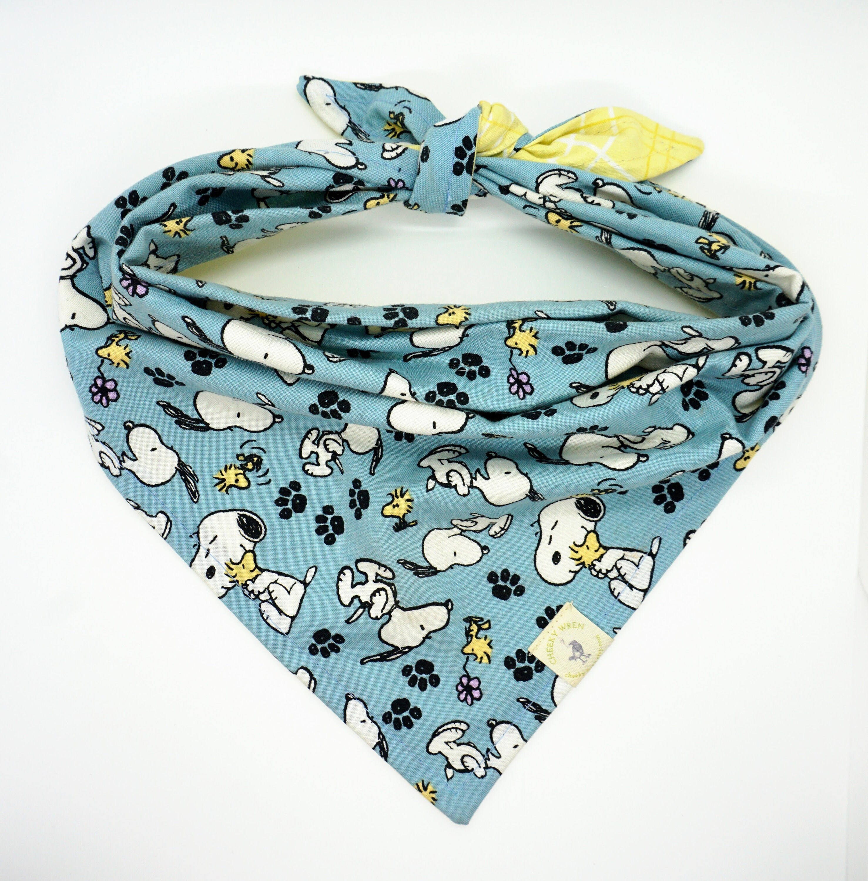 Snoopy & Woodstock Dog Bandana Dog Scarf Reversible | Etsy