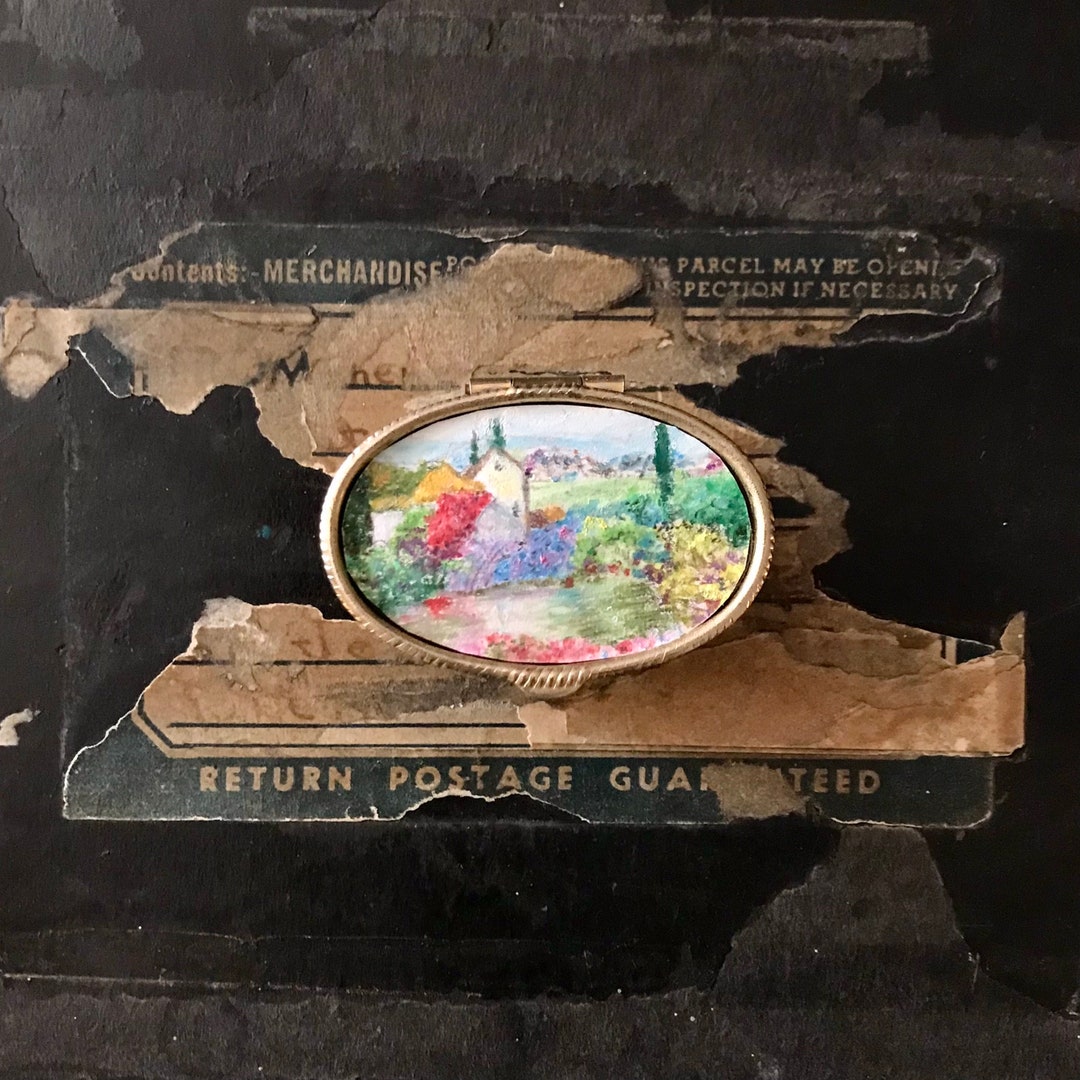 Vintage Art Box – "summer Sanctuary" – Miniature Oil Pastel Portal - Etsy