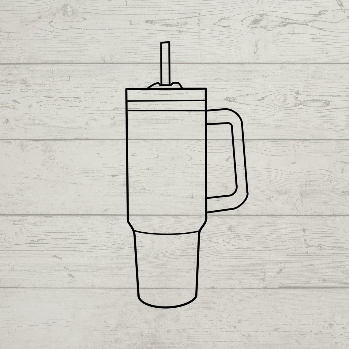 Tumbler Outline SVG, PNG - Etsy