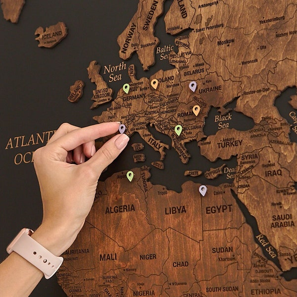 Large World Map Art Extra Large World Map Watercolor Art Print ...