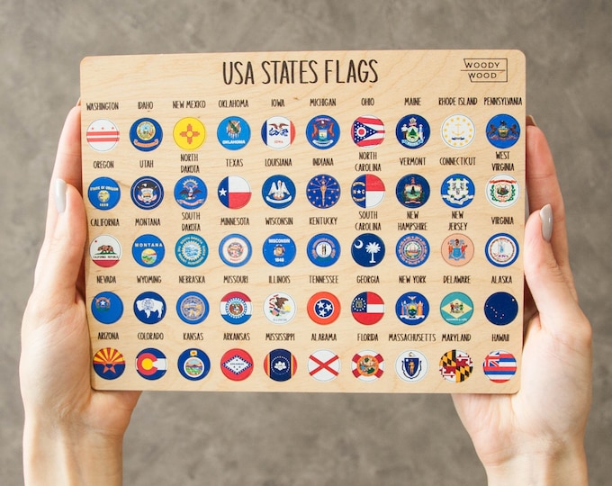 USA States Flags Push Pins - Etsy