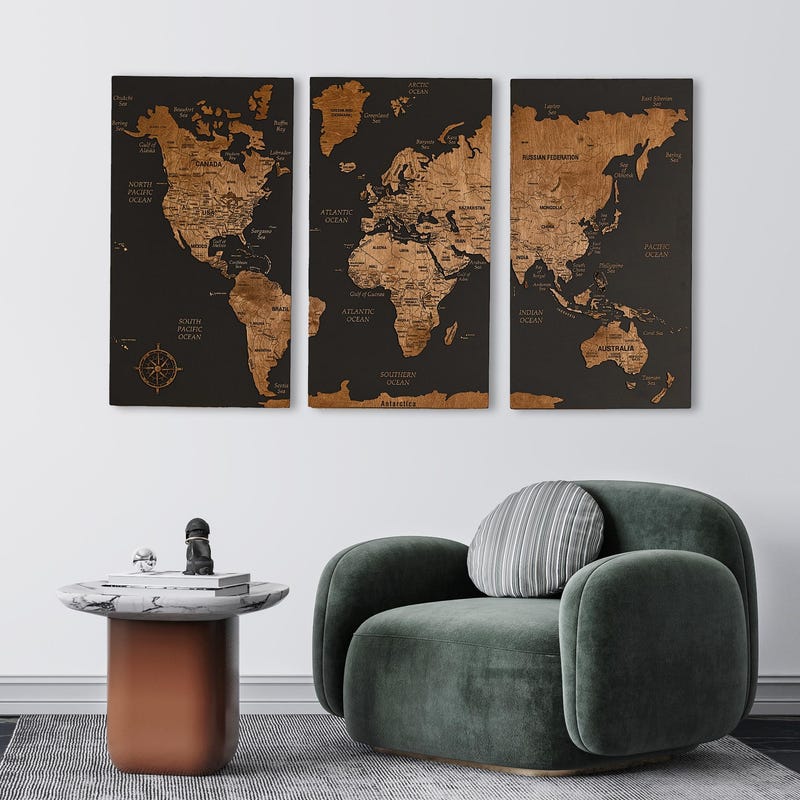 The World Map Book - Etsy