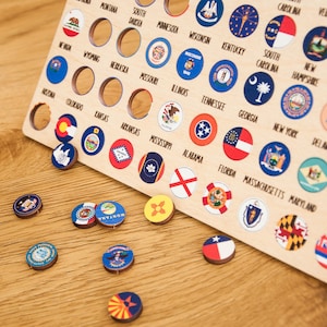 USA States Flags Push Pins - Etsy