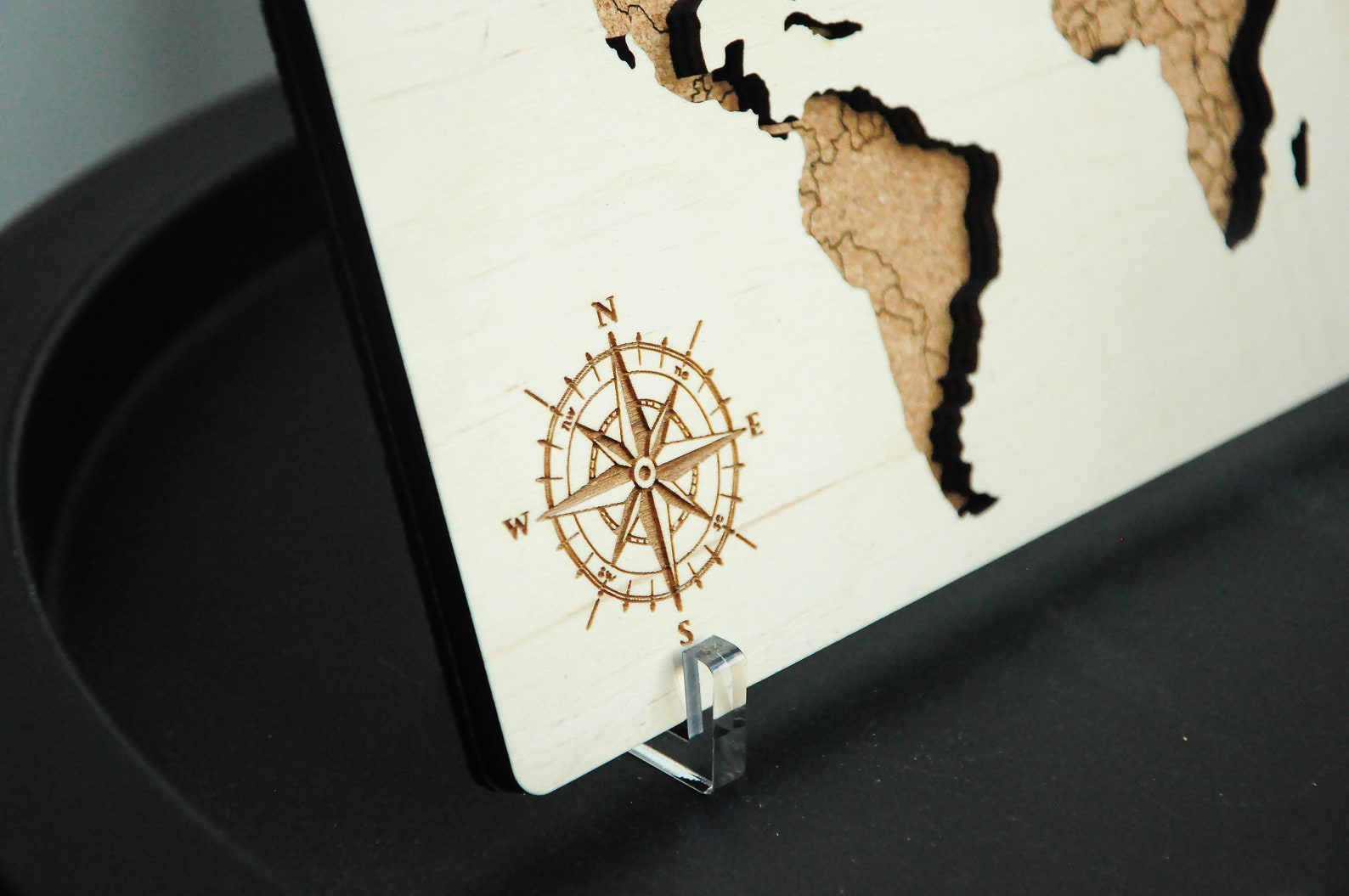 Cork Map of the World Map Push Pin, Wooden World Map Pin Board, World ...
