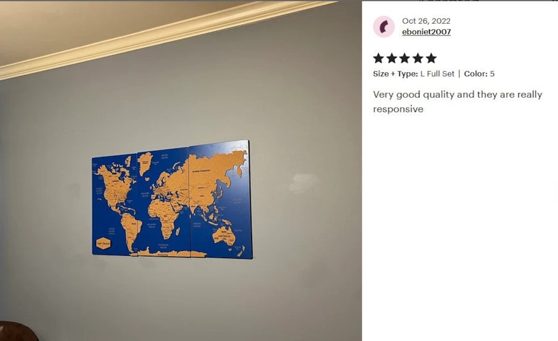 Custom RAL Color for the Base of the World Map - Etsy