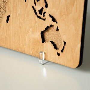 Cork Map of the World Map Push Pin, Wooden World Map Pin Board, World ...