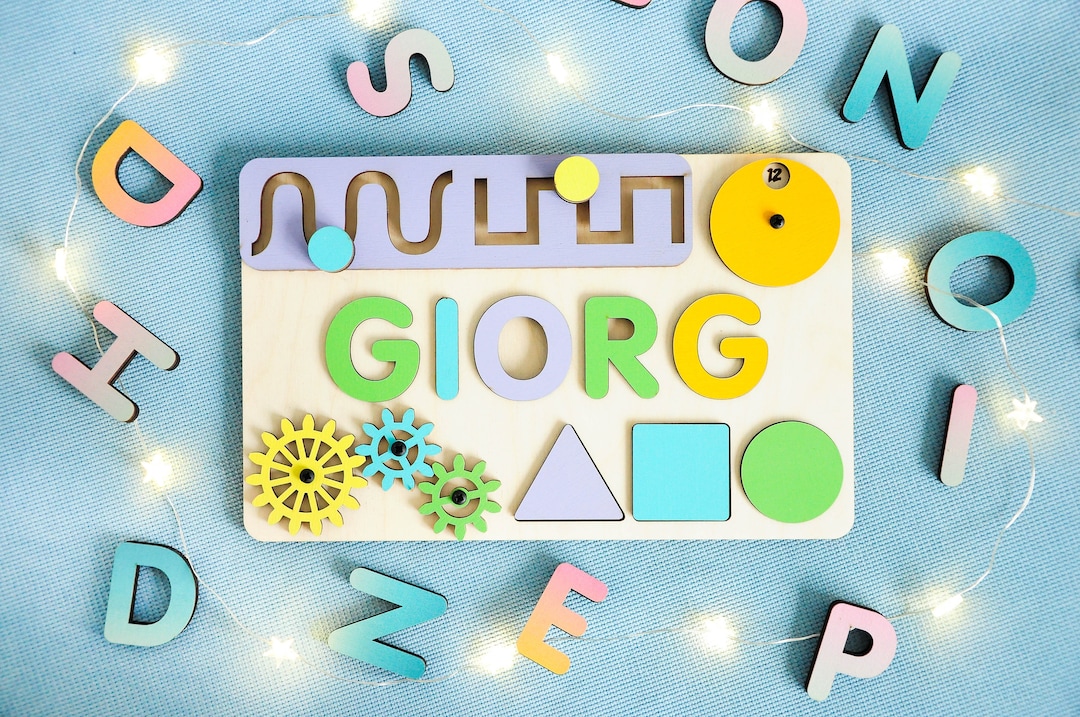 Name Puzzle Busy Board, Personalized Activity Board, Christmas Gifts ...