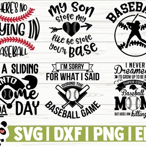60 Baseball Svg Bundle, Baseball Mom Svg, Sports Svg, Baseball Fan Svg ...