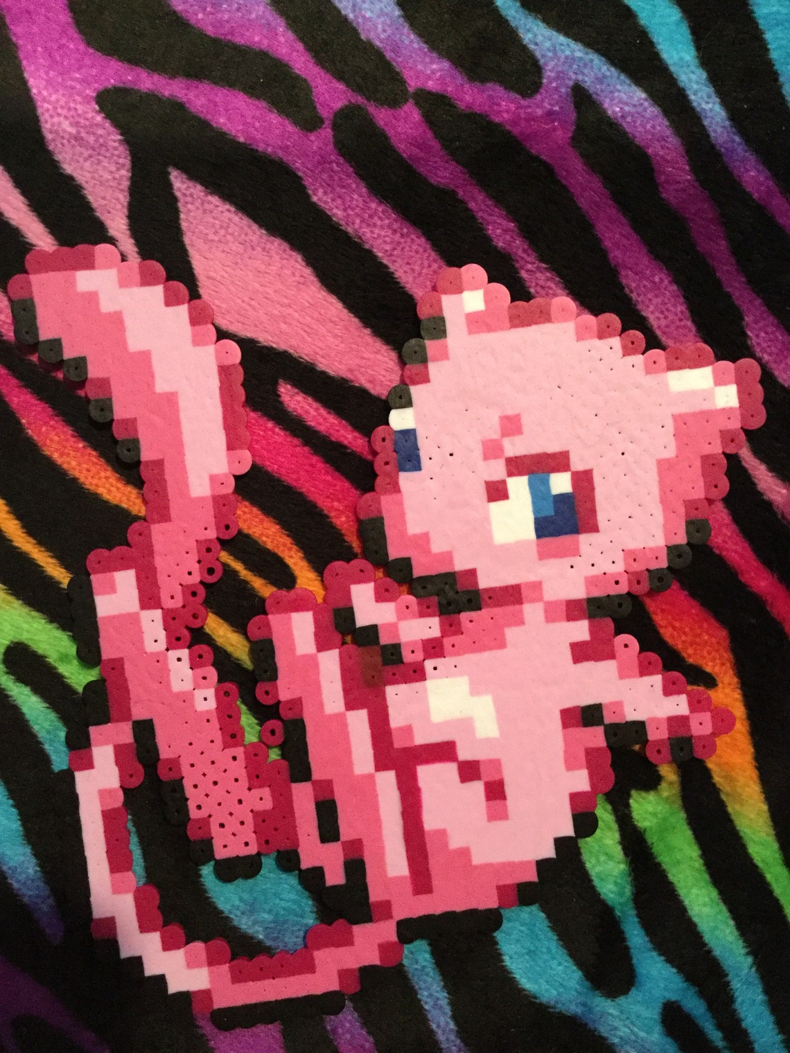 Mew and Shiny Mew Perler Bead Pixel Art Full Sized Bead Sprite | Etsy ...