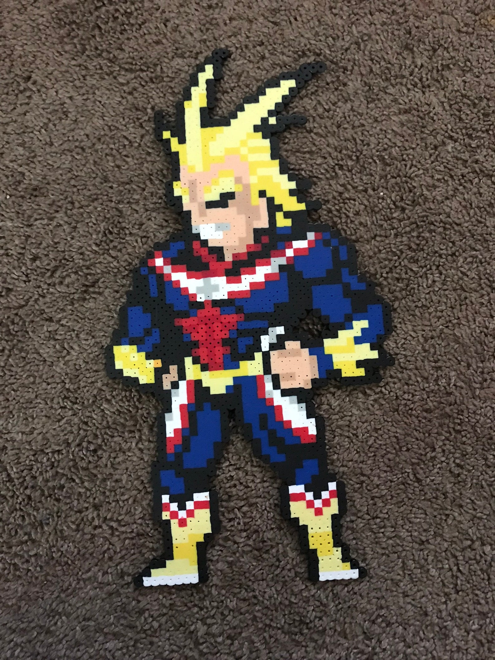 All Might Perler Bead Pixel Art My Hero Academia Boku No Hero | Etsy