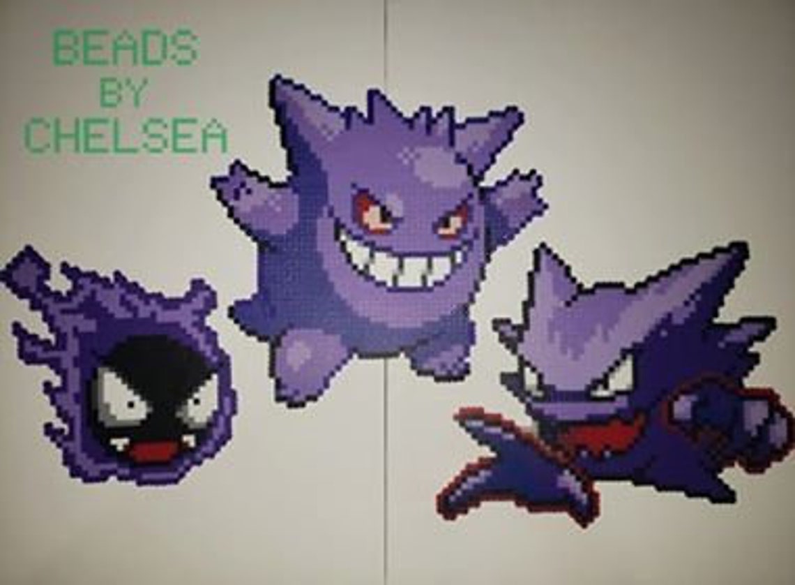 Gastly Family Perler Bead Pokemon Fanart Gastly Haunter and - Etsy Israel