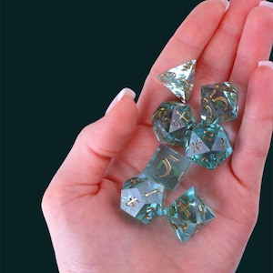 Silicone RPG Dice Mold - Jewelry Grade & Transparent - Resin Dice Mold ...
