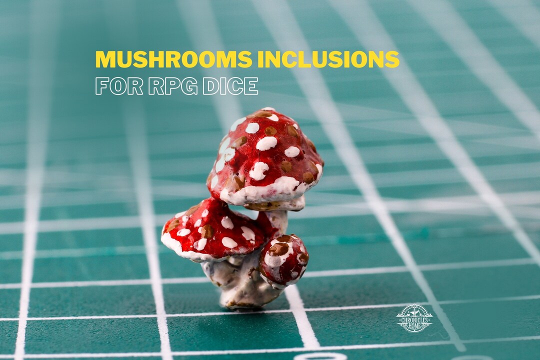 Mushrooms Inclusion for RPG Dice Crafting, 3D Printed and Painted ...