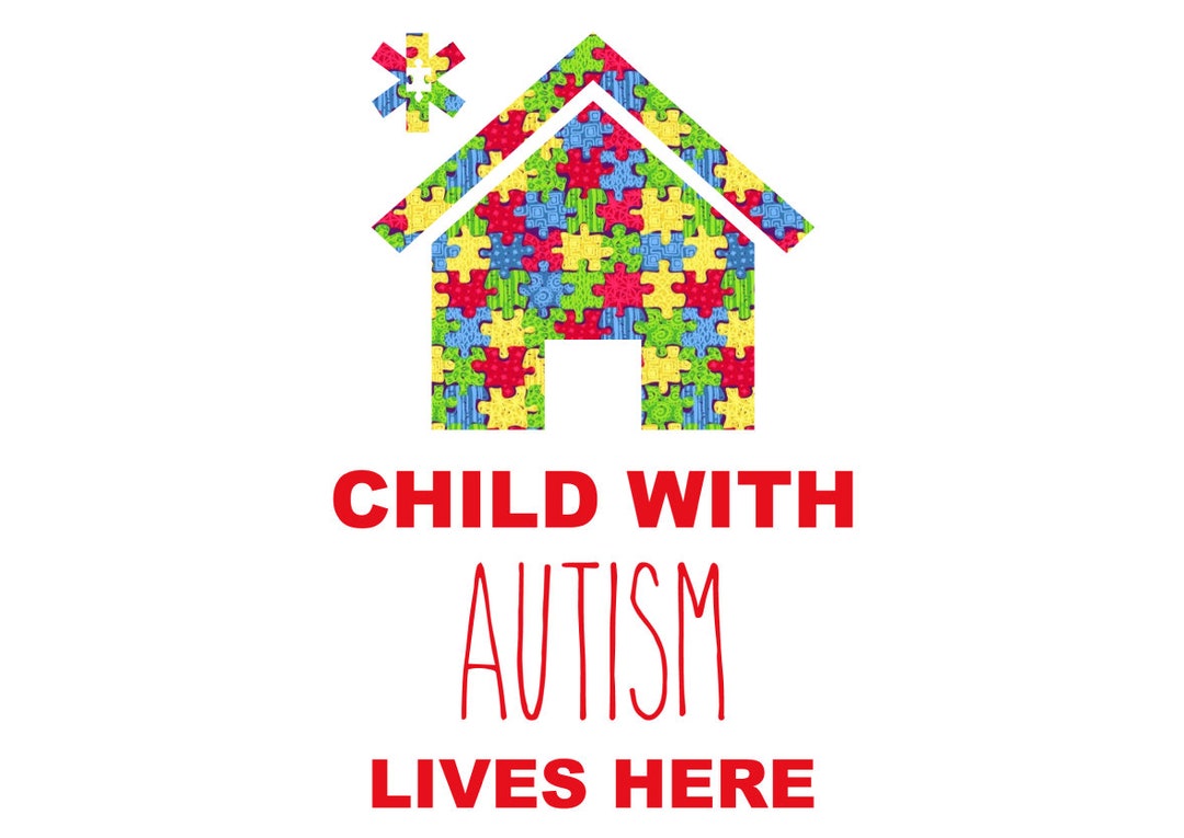 Child With Autism Lives Here Sticker Decal - Etsy