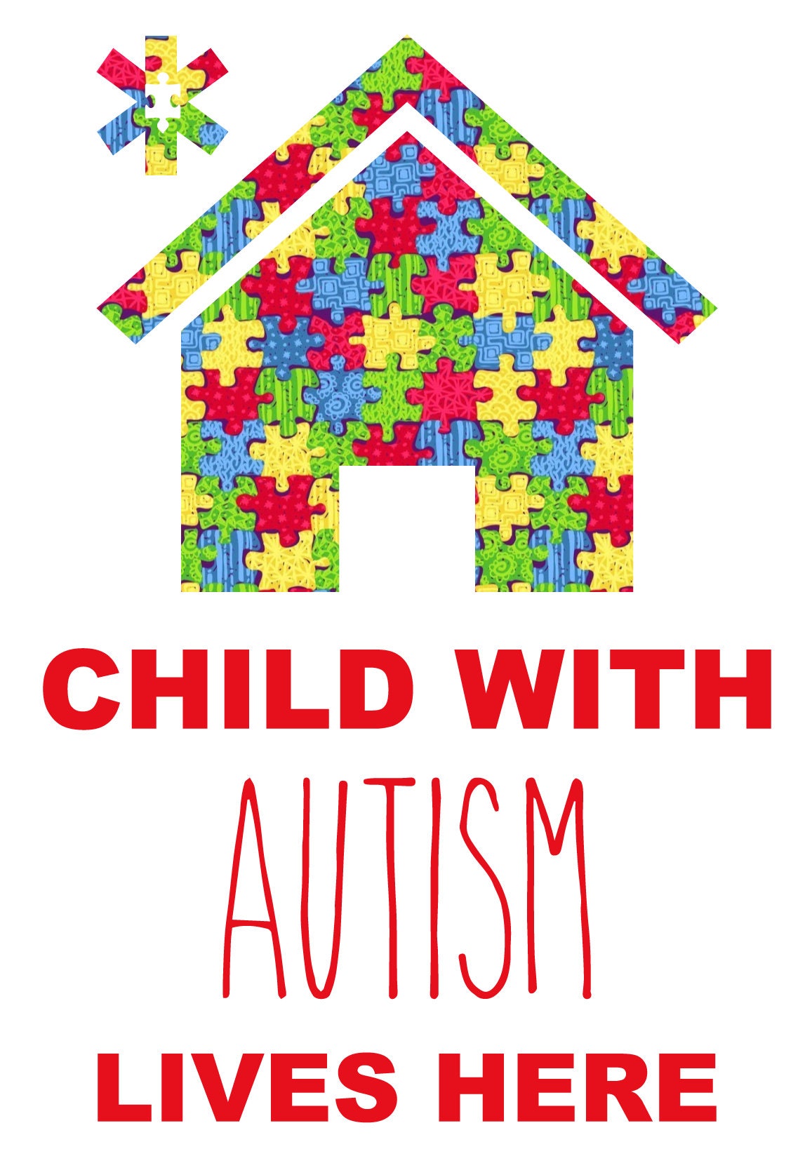 Child With Autism Lives Here Sticker Decal - Etsy
