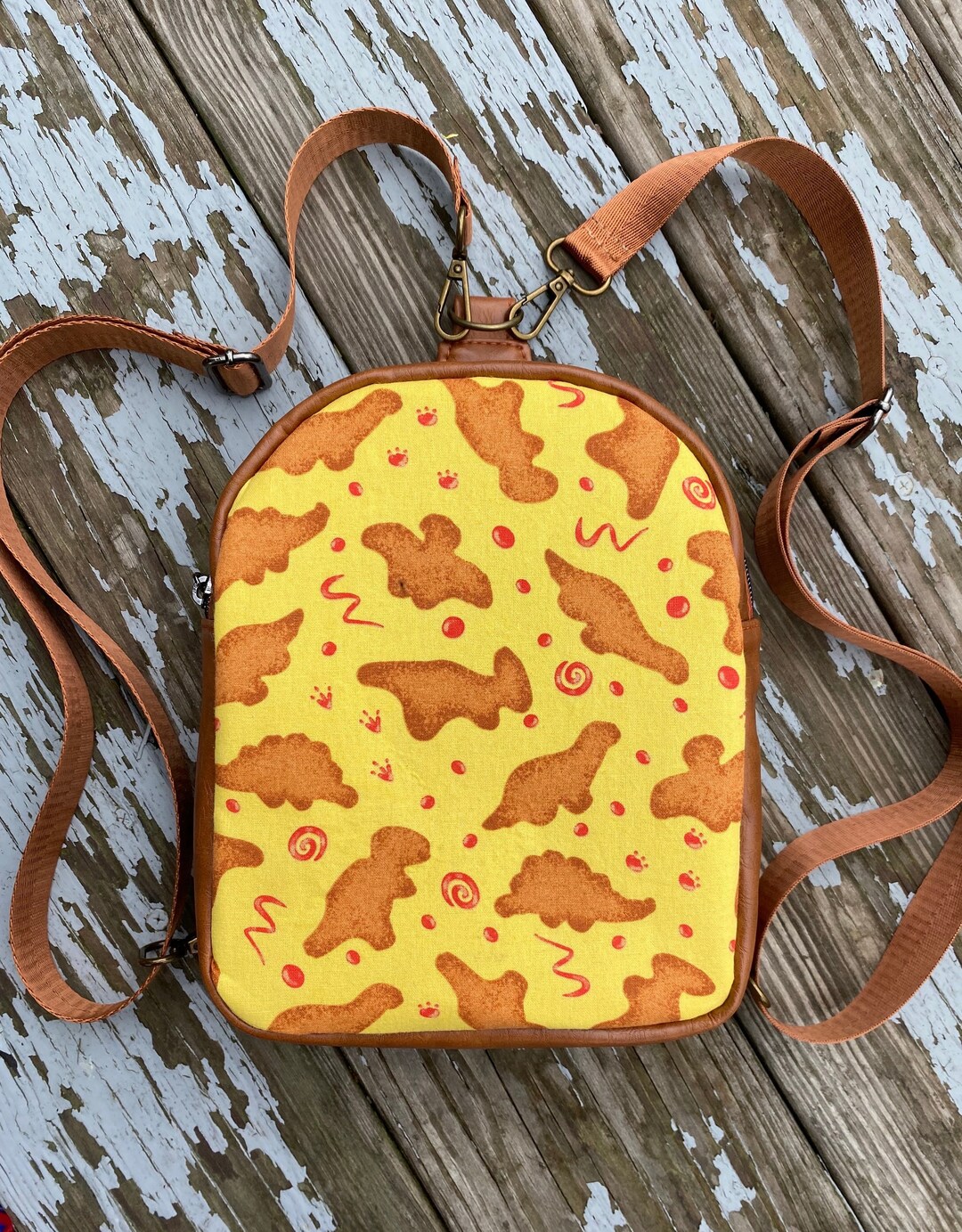 Dino Nugget Lover Mini Backpack Adult Chicken Nuggie Bag - Etsy