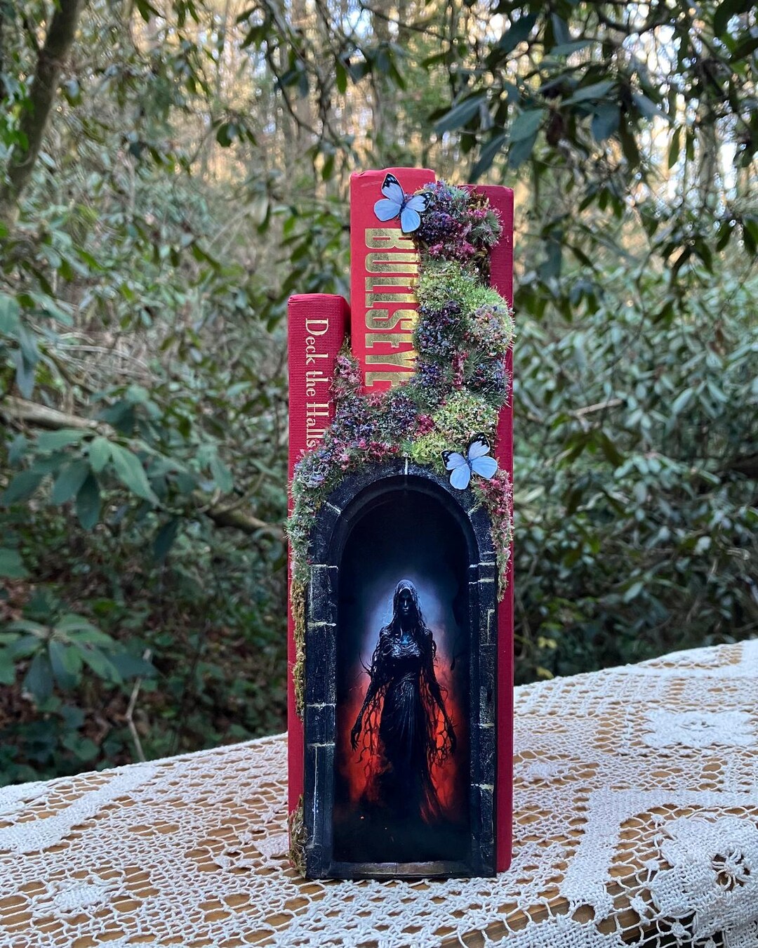 Witch Bookshelf Insert Ready to Be Shipped, Red Witchy House ...