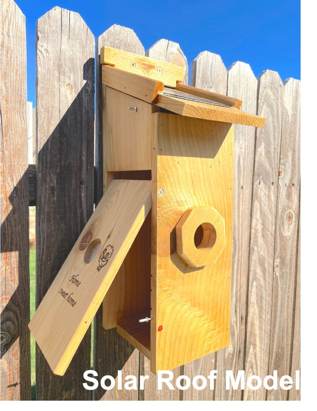 Birdhouse With Solar Powered PIR Camera; Bird Nesting Box Camera ...